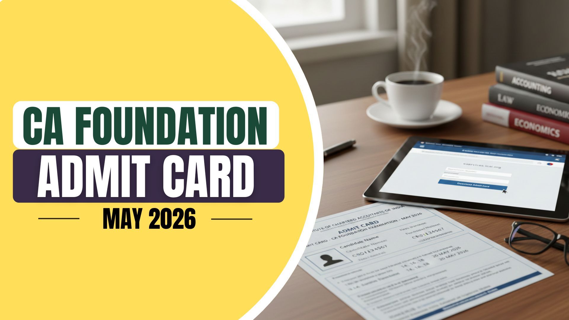 CA Foundation Admit Card May 2026: Official Release Date & Download Link