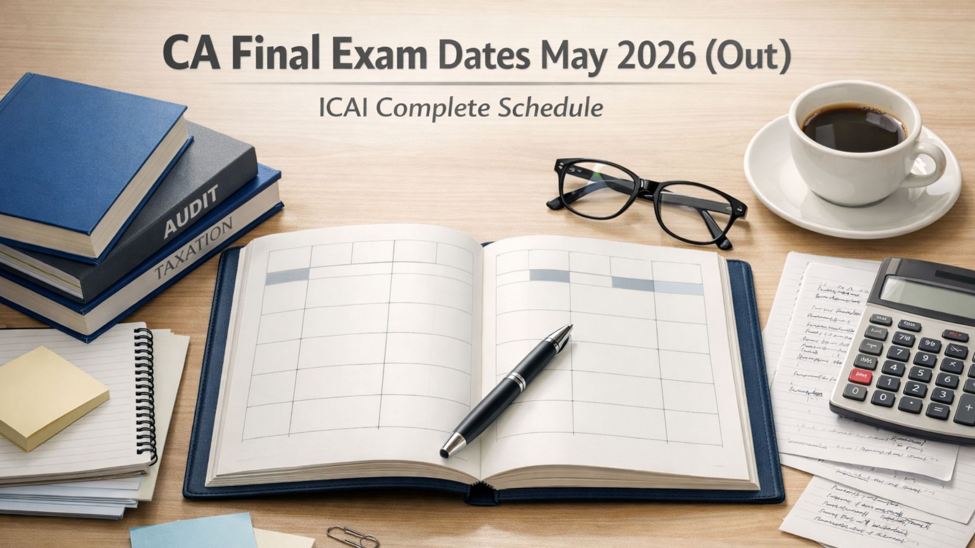 ICAI CA Final Exam Dates May 2026 (Out) | Complete Schedule